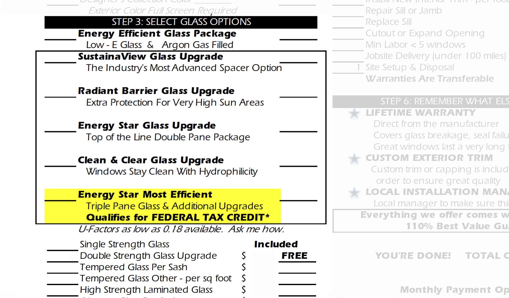 Your Window Quote Explained - Window Universe - Prices by Email